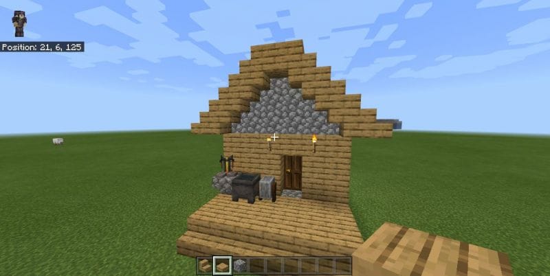 How to build a roof in Minecraft