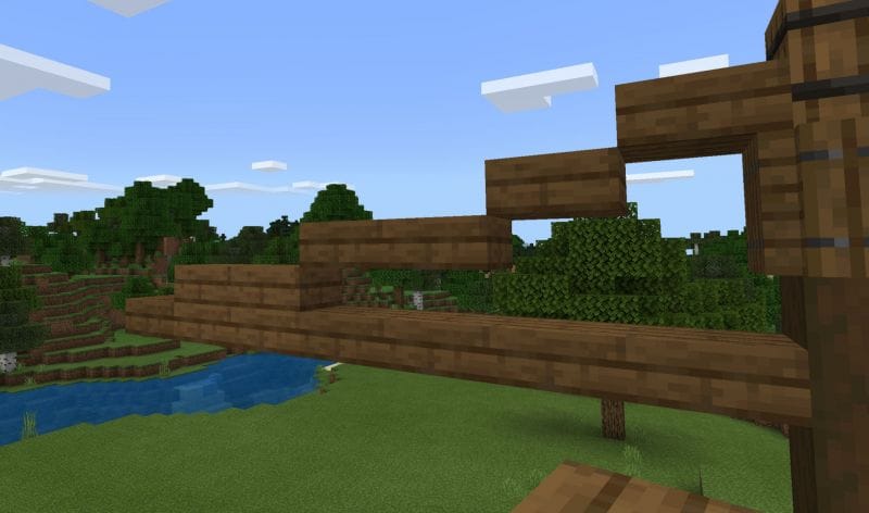 How to build a small crane build in Minecraft