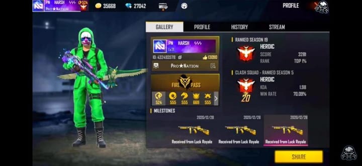 Top 5 rarest Free Fire outfits of all time