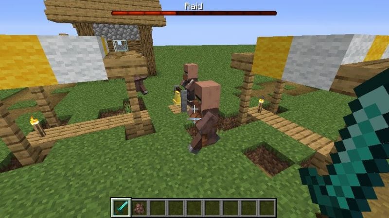 How to start raids in Minecraft