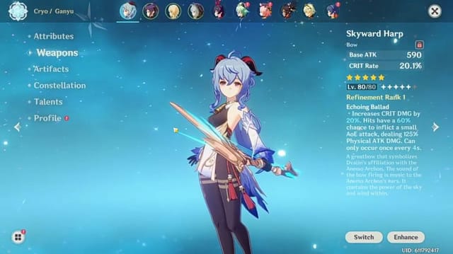 Skyward Harp in Genshin Impact: Suitable characters for the bow and ...