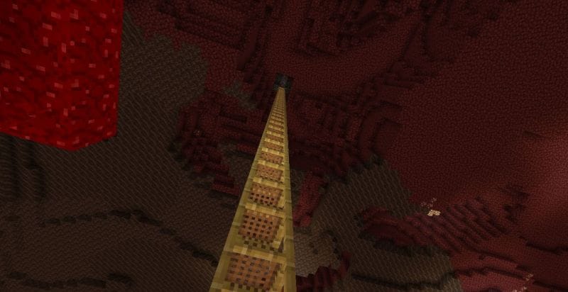 An Easy Guide: How to get on top of the Nether ceiling in Minecraft?