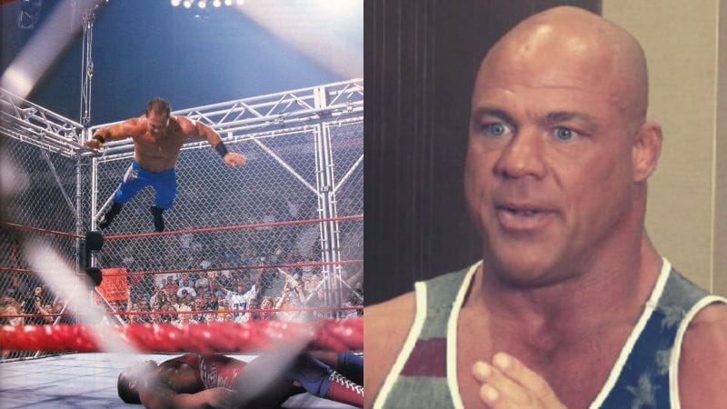 Kurt Angle on Chris Benoit's diving headbutt
