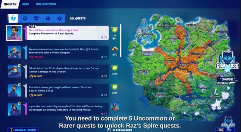Where is Raz in Fortnite: How to complete all Spire Quests