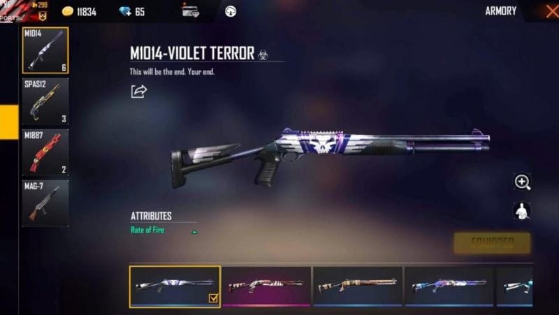 5 rarest Free Fire gun skins in April 2021