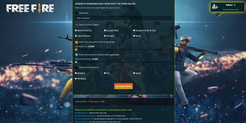 Free Fire diamond generators are fake, and their use can lead to ...