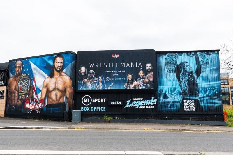 WWE WrestleMania-inspired art murals unveiled in London and Glasgow