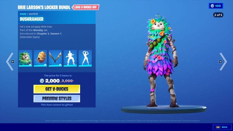 Brie Larson Fortnite Bundle: Price, new emotes, Bushranger Outfit, and ...