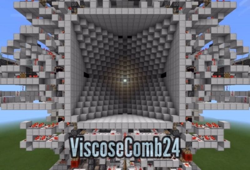 Minecraft Redditor creates a massive redstone door