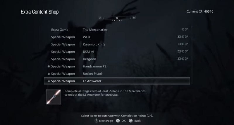 Resident Evil Village: All Extra Content Shop weapons and how to unlock ...