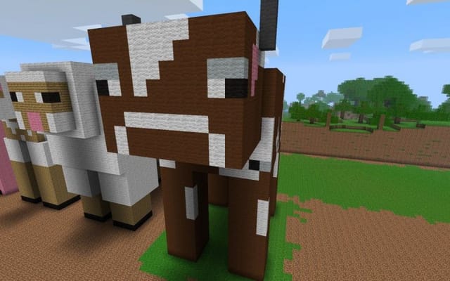 What do cows eat in Minecraft?