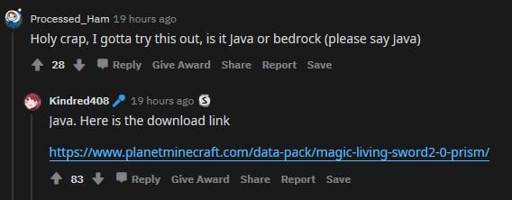 Minecraft Redditor creates unique diamond sword upgrade