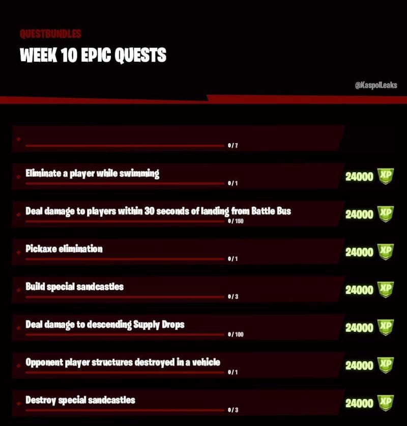 Fortnite Chapter 2 Season 6 Week 10 Challenges leaked: Full list of all ...