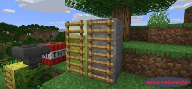 How to make a ladder in Minecraft