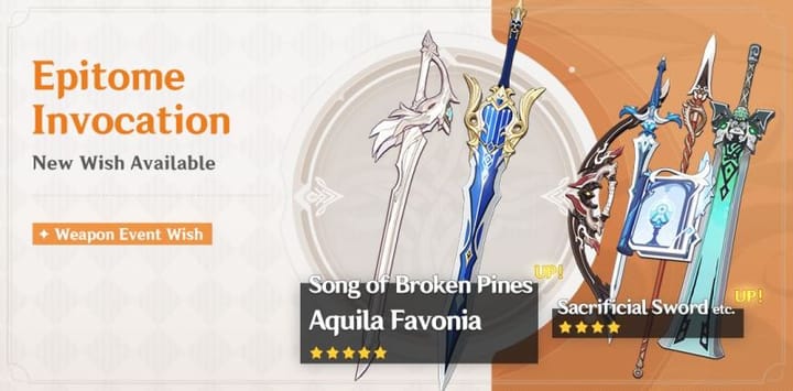Aquila Favonia in Genshin Impact: Stats, passive abilities, and suitable characters explained