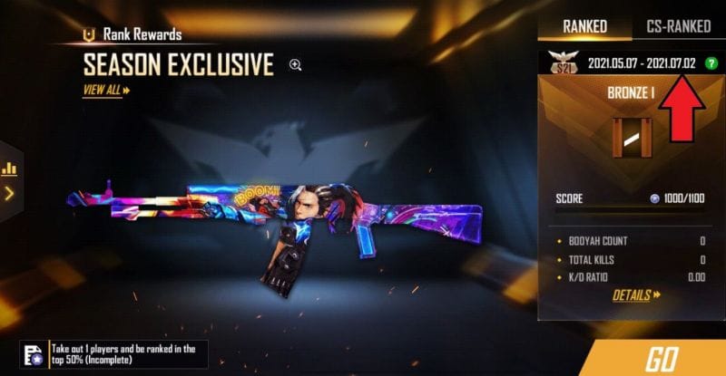 Free Fire Ranked Season 22 start date revealed