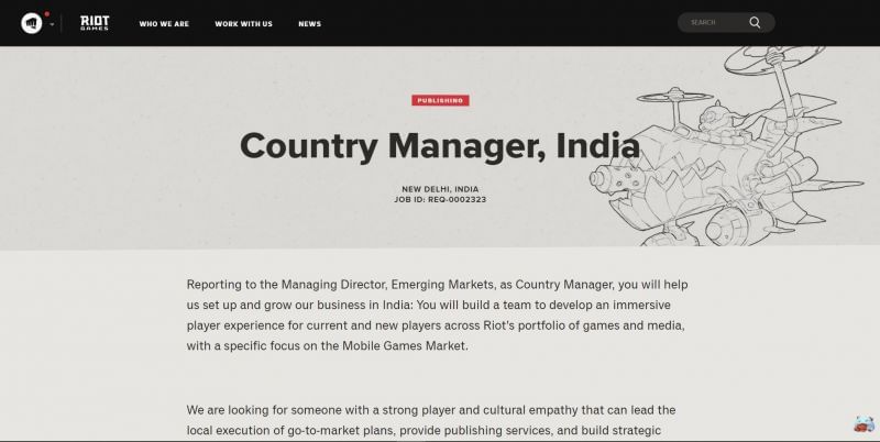 Riot Games' job listing shows the company's goal to gain foothold in ...