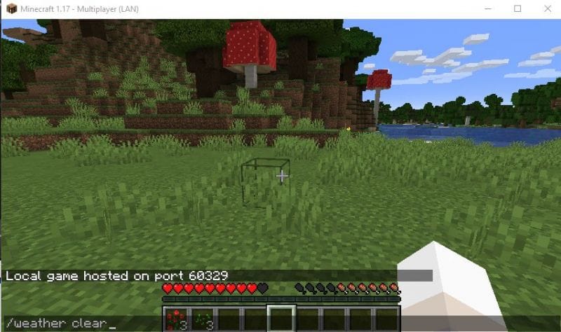 How to toggle rain in Minecraft by using commands