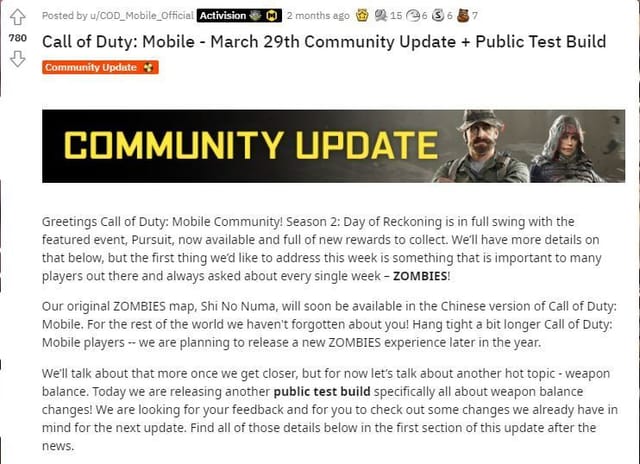 When are zombies returning to COD Mobile?