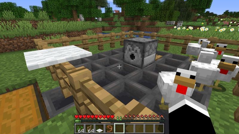 How to build a chicken egg farm in Minecraft easily