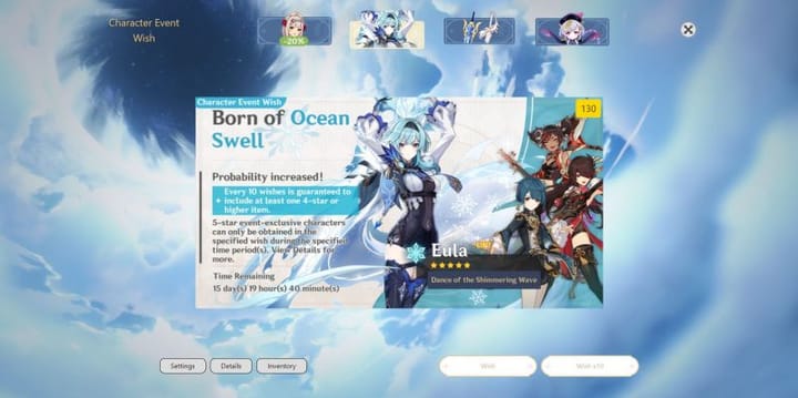 Genshin Impact wish simulator: Unlimited wishes on Eula banner to test ...