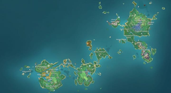 Genshin Impact leaks: Full Inazuma map including domains, waypoints ...