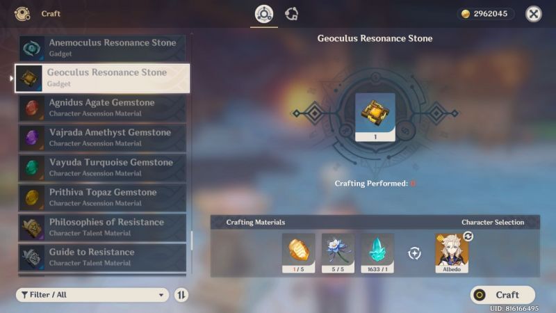 Genshin Impact Geoculus map with all 131 Geoculi locations