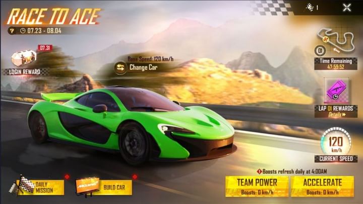 Race to Ace in Garena Free Fire in collaboration with McLaren crossover ...