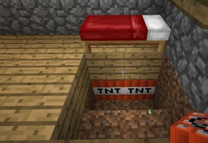 How to make a TNT bed trap in Minecraft