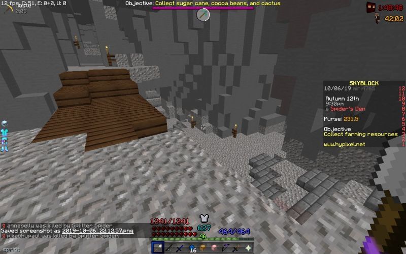 How to get gravel in Minecraft Hypixel Skyblock