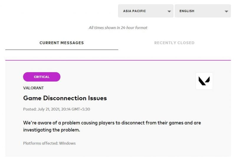 Valorant Mumbai server continues to face issues as players get disconnected again
