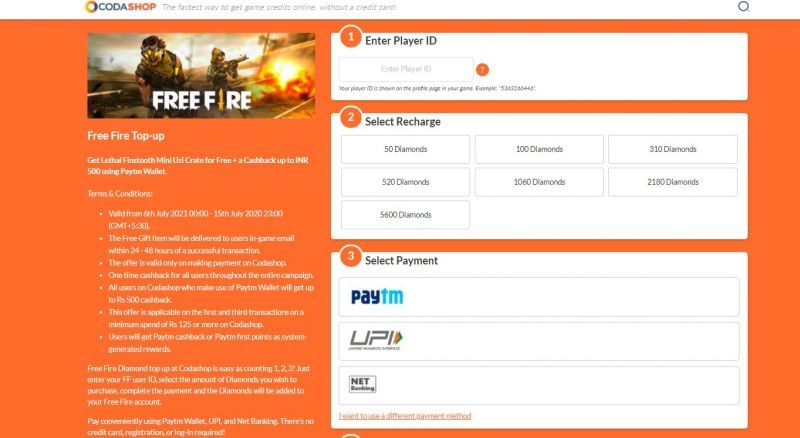 Codashop top-up offer for Indian Free Fire players: All you need to know