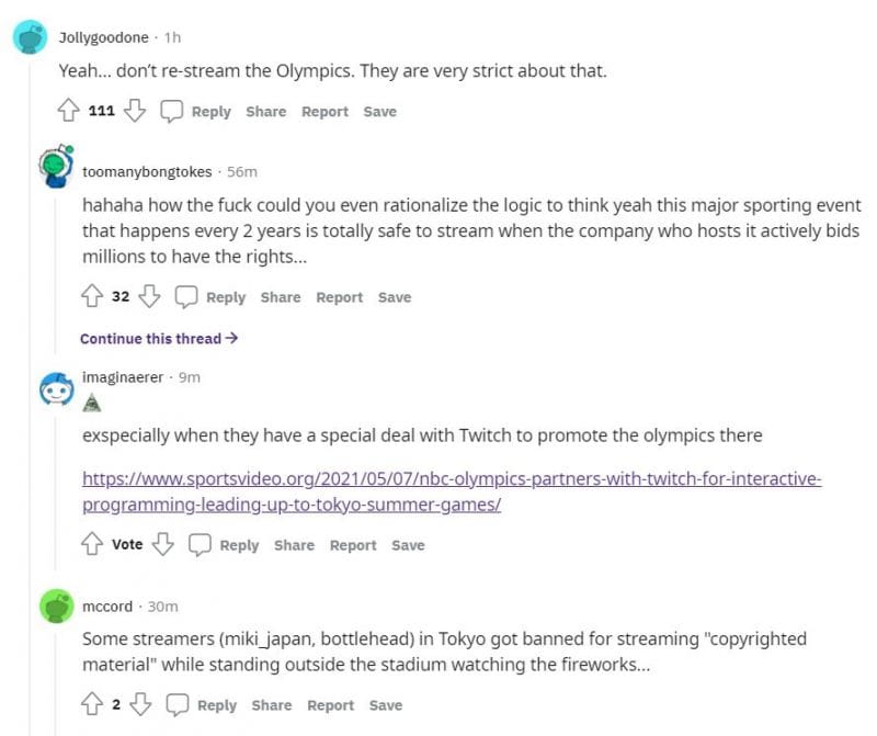 Twitch streamer Jon Zherka banned for re-streaming Olympics