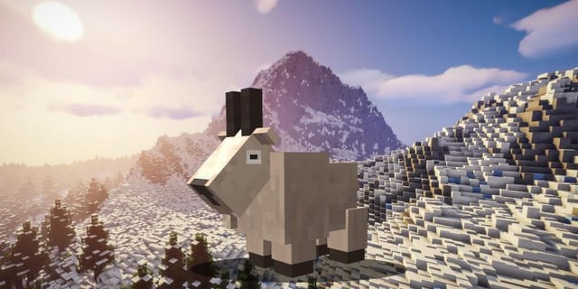 What do mountain goats eat in Minecraft?