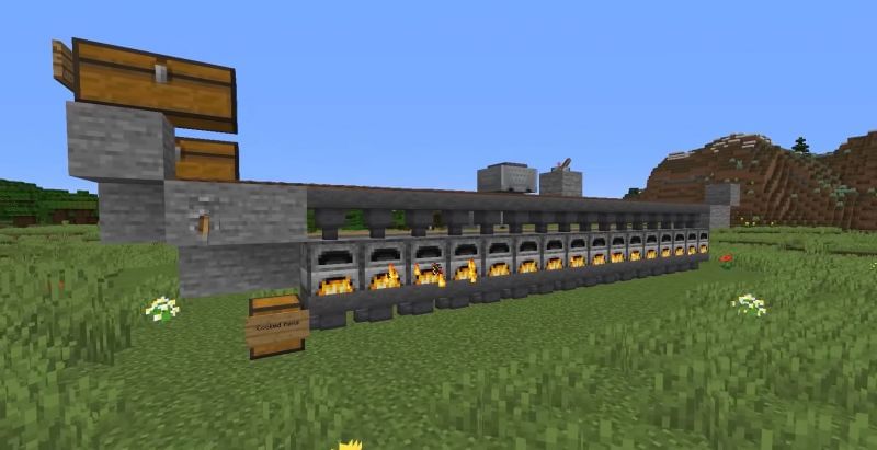 How to build an advanced automatic furnace in Minecraft