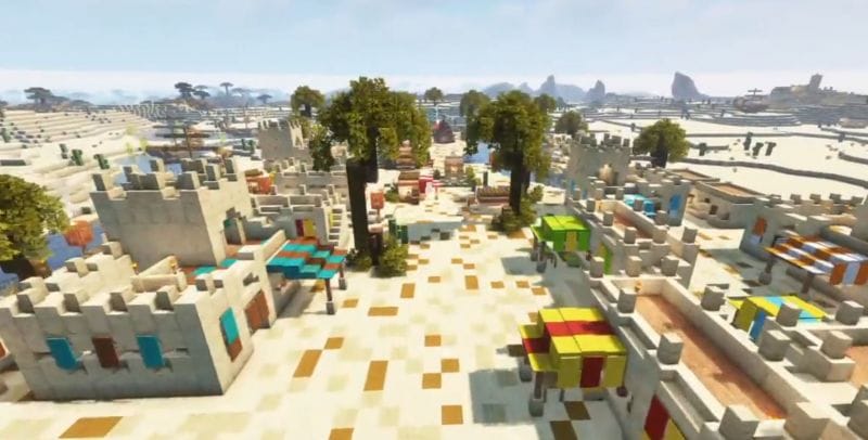 Minecraft Redditor showcases their desert village upgrade