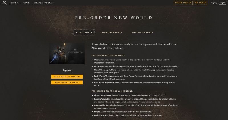 How to get into the New World closed beta
