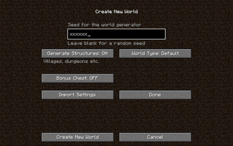 How to create a Minecraft world easily