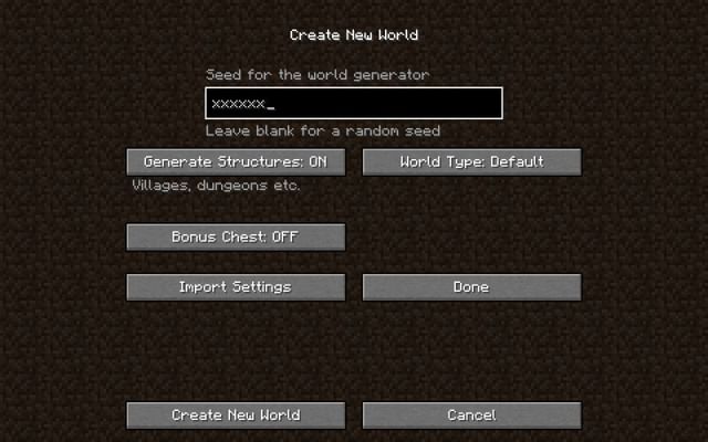 How to create a Minecraft world easily