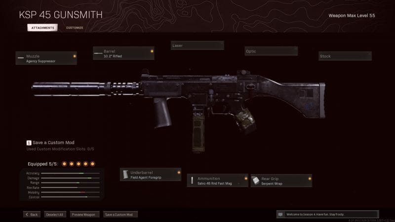 The best KSP 45 loadout in Call of Duty: Warzone Season 4