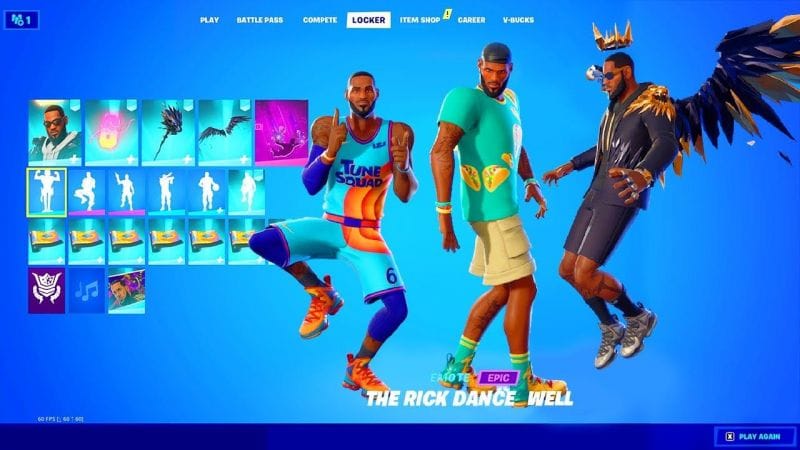 Every LeBron James skin variant in Fortnite Season 7: Backbling, emotes ...
