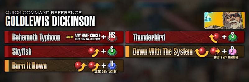 Guide to using Goldlewis Dickinson in Guilty Gear Strive