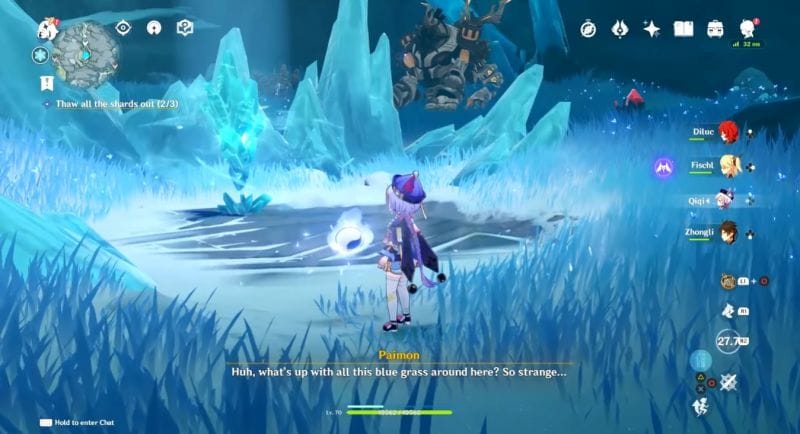 How to 'Thaw all the shards out' in Genshin Impact