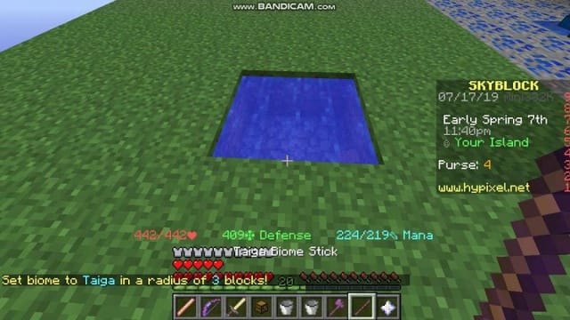 How to get ice in Minecraft Hypixel Skyblock
