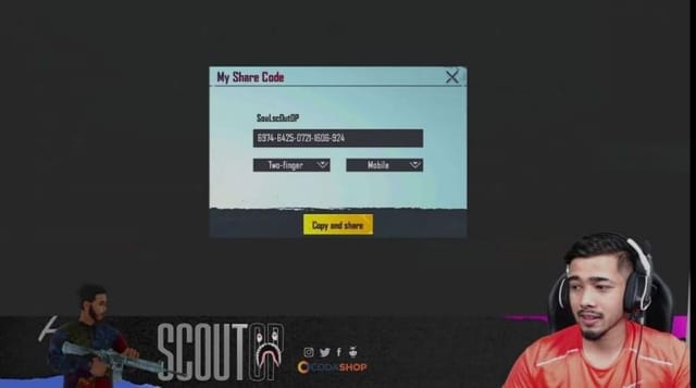 Scout's BGMI sensitivity code, layout, stats, and more details