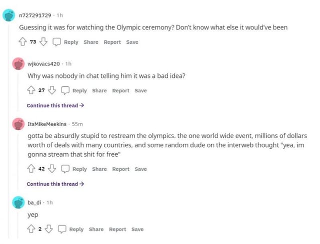 Twitch streamer Jon Zherka banned for re-streaming Olympics