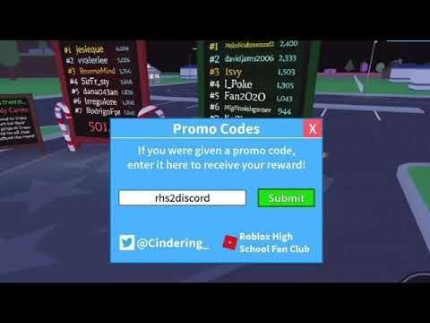 Roblox High School 2 Codes (August 2021)