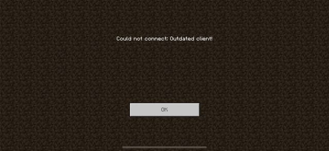 What does outdated client mean in Minecraft?