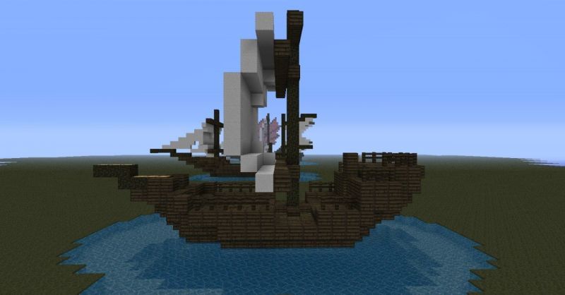 How to build a pirate ship easily in Minecraft