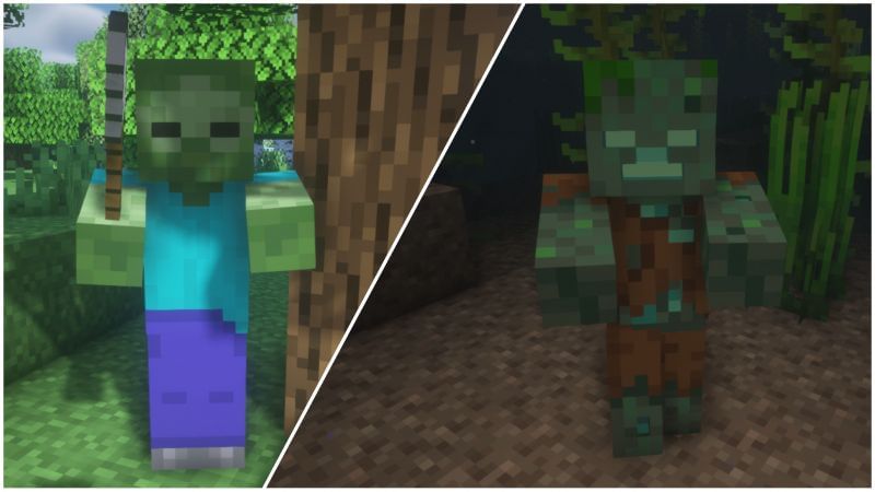 Zombie vs Drowned in Minecraft: How different are the two mobs?